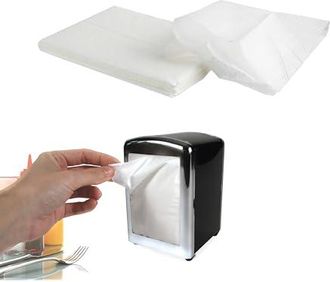 The Home Deco Factory SAVEUR ET DEGUSTATION KA1210 Serviette pour Distributeur 100 Pièces Papier Blanc 8 x 12,50 x 0,20 cm