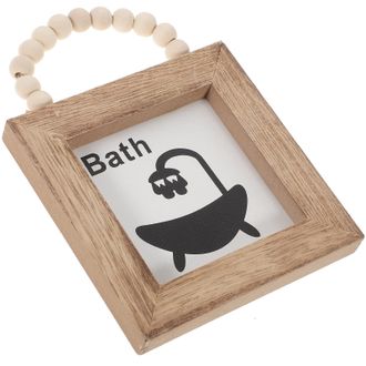BESPORTBLE Dusche Badezimmer Holz Türschild Wandanhänger Rustikale Wanddekoration für Innenbereich