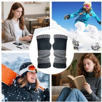 Generic Mitaines Femme Tricot&eacute;es Sans Doigts | Chauffe-Mains de la Marche - Gants D&eacute;contract&eacute;s DHiver - Pour Femmes Dames Adolescents Trajet Quotidien Activit