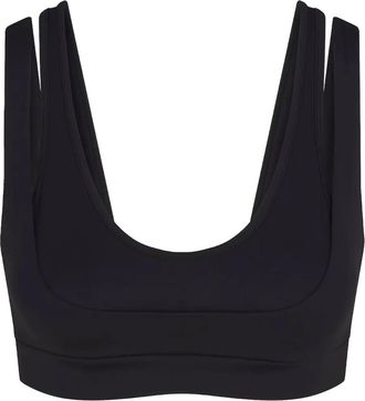 SKIMS BH mit doppeltem Riemen - Schwarz