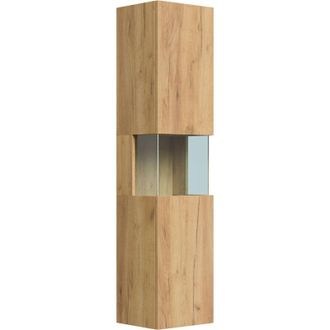 Magnolia Home Design Badschrank Hochschrank 150cm Softclose Taifun Glaselement eiche gold