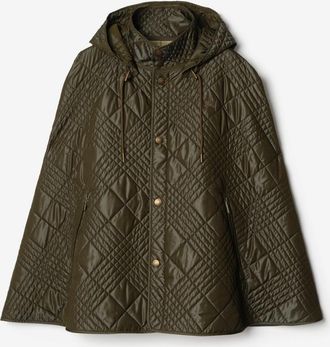 Burberry Cape en nylon m&eacute;lang&eacute; Micro Check-Stitch, Size: XS/S