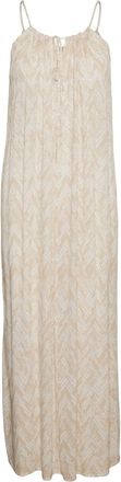 Vero Moda Damen Vmclaire Menny Singlet Maxi Dress WVN Ga Kleid, Irish Cream/AOP:Claire, L EU