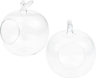 Cabilock 2 Stück Kleine Hydroponik-glasvasen Transparent für Micro-Landschaft Vielseitiger Desktop-Terrarium-behälter aus Glas Dekorative Hydrokultur Pflanzenv