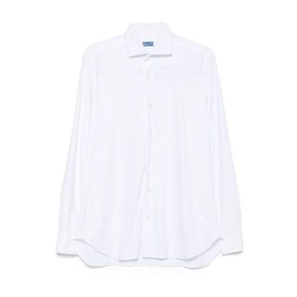 Barba Wei&szlig;es Langarmhemd Klassische Passform - - Shirts - Herren - Wei&szlig; - 2XL