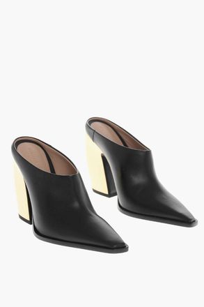 Bottega Veneta Leather Mules TOKYO with 11cm Metallic Heel Bottega Veneta