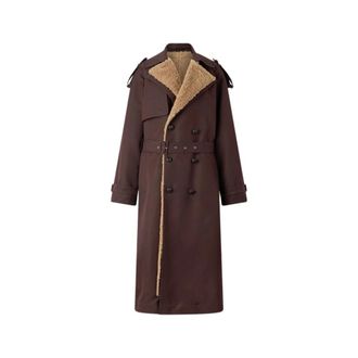 Roberto Cavalli Trenchcoat mit Shearling-Futter - - Coats - Herren - Braun - S