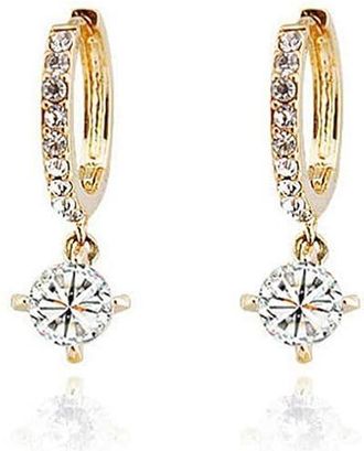 Generic 1 Paire Zircon Cristal Brillant Goutte Boucles doreilles Pendantes Levier Boucles doreilles Cerceau Bijoux Cadeau pour Femmes Filles dor&eacute;Op&eacute;ration Fac