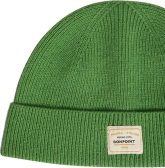 BONPOINT W05BACK00004K_047C Wool Beanie - Green