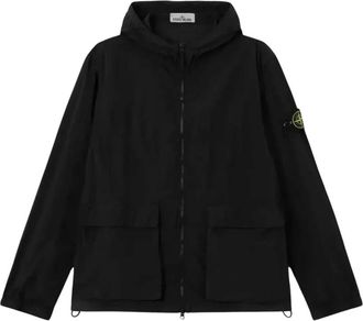 Stone Island Homme, Sport, Noir, Taille: M Parka Courte Nylon Smerigliato-TC