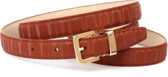 Anthoni Crown Damen Schmaller Ledergürtel 44A3D40 Gürtel, Mocca, 100