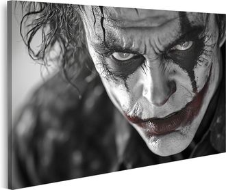 Islandburner Bild auf Leinwand D&uuml;sterer Clown Gesicht Schwarz Wei&szlig; Fotografie Kunstwerk Bilder Wandbilder Poster