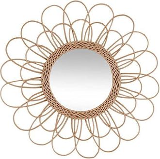 Atmosphera Atmosphera - Miroir Fleur - rotin D56 cm