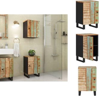 vidaXL Badschrank 38x33x58 cm Altholz Massiv - Badschrank - Badezimmerm&ouml;bel - Altholz - Vintage M&ouml;bel - Aufbewahrung