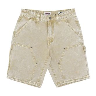 Guess Schreinerstil Wei&szlig;e Kurze Jeans - - Shorts - Herren - Beige - W34