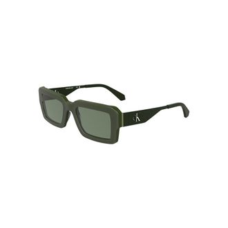 Calvin Klein CA-38329 Acetate Rectangle Sunglasses - Green