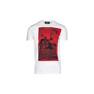 Dsquared2 Homme, Tops, Blanc, Taille: S T-Shirt Col Rond