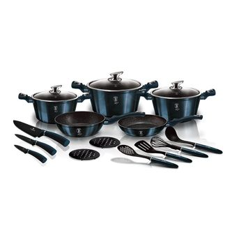 Berlinger Haus 17 Teile Kochgeschirr Set - Aquamarin