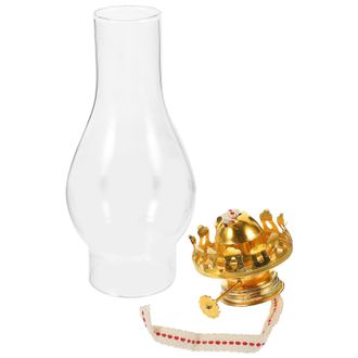 DOITOOL &Ouml;llampe Brenner Metall Kerosinlampenkopf Mit Glaslampenschirm 5,2cm &oslash; Petroleumlampen Ersatzteil F&uuml;r Retro Petroleumlampe