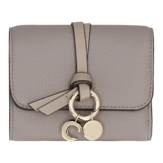 Chlo&eacute; Alphabet Leder Tri-fold Brieftasche - - Accessories - Damen - Grau - ONE SIZE