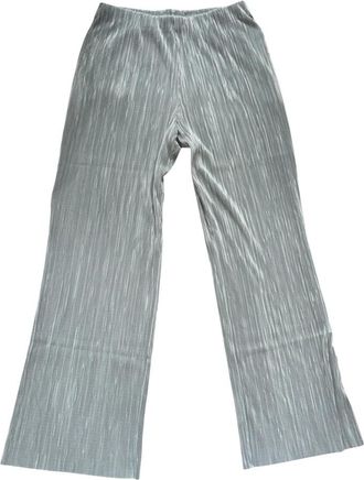 Calvin Klein Femme, Pantalons, Gris, Taille: 36 FR Plisse Pull-On Lounge Pantalons