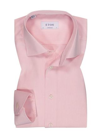Eton Herren Hemd rosa Baumwolle