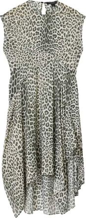 AllSaints Arwen - Robe &agrave; imprim&eacute; l&eacute;opard des neiges-multicolore