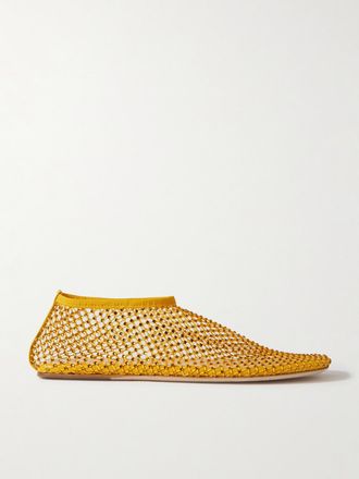 CHRISTOPHER ESBER Minette Ballerinas Aus Mesh Mit Kristallen - Orange