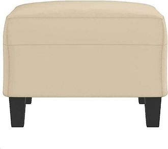 vidaXL Pouf Repose-pied Cr&egrave;me 70x55x41 cm Microfibre