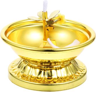 Hemobllo NULYLU Retro &Ouml;llampe Verstellbar aus Metall Kleine Petroleumlampe f&uuml;r Buddha Verehrung und Wohnraumdekoration Tisch &Ouml;llampe mit Stufenloser Helligkeit