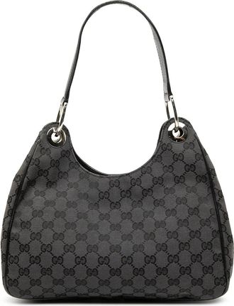 Gucci Hobo Bags - GG Canvas Shoulder Bag - Gr. unisize - in Grau - f&uuml;r Damen