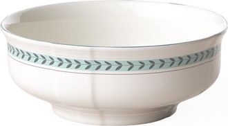 Villeroy & Boch Villeroy und Boch French Garden Green Line Sch&uuml;ssel, 25 cm, Premium Porzellan, Wei&szlig;/Gr&uuml;n