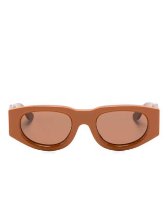 Thierry Lasry lunettes de soleil &agrave; monture g&eacute;om&eacute;trique - Orange