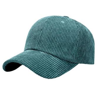 Generic Casquette de baseball en velours c&ocirc;tel&eacute; pour homme et femme - Chapeau de soleil &eacute;l&eacute;gant et d&eacute;contract&eacute; - Polyvalent - Texture douce, Vert, Taille uniq