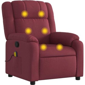vidaXL Massagesessel Weinrot Stoff vidaXL