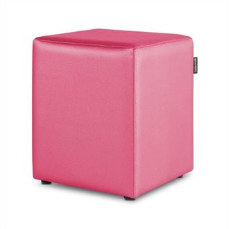Happers Happers - Pouf Cube Similicuir Fuschia 1 unit&eacute; Fuschia