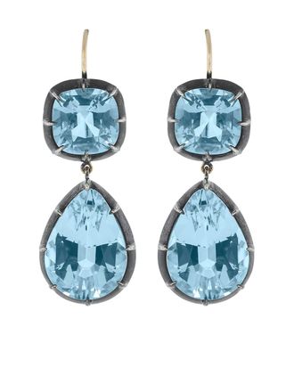 Fred Leighton 18kt Goldohrringe - Blau