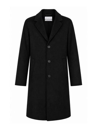 Amaranto Manteau Au Genou - Noir
