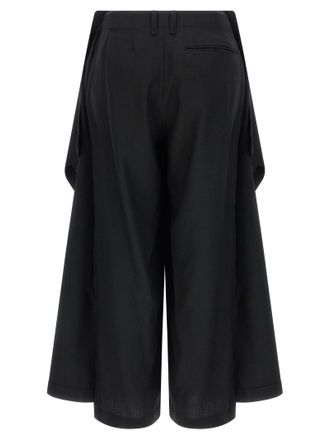 Issey Miyake Womens Black Wool Casual Pants