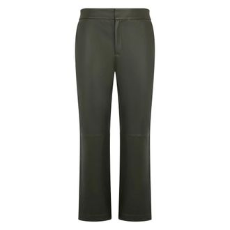 Red Valentino Femme, Pantalons, Vert, Taille: 36 FR Leather Pantalons