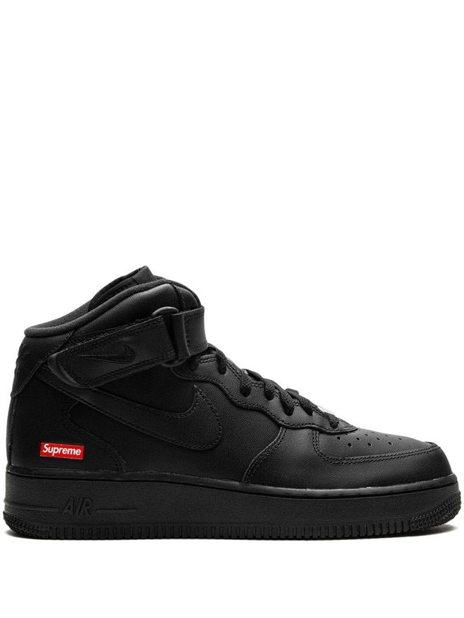 x Supreme Air Force 1 Mid Mini Box Logo - Black Sneakers - Schwarz