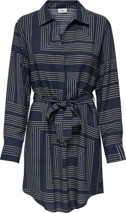 Jacqueline de Yong JdY Damen Jdypepper L/S Belt Dress WVN Dia, Total Eclipse, XS