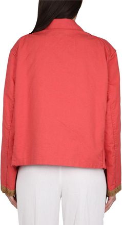 Fay Three-Hook Cotton Jacket - Red