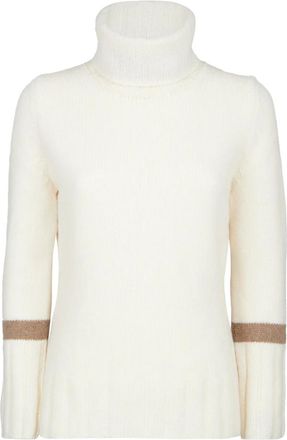 Gallo Gallo, Femme, Pulls, Blanc, Taille: 40 FR Pull Col Roul&eacute; en Laine