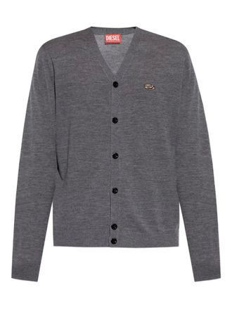 Diesel cardigan boutonné à col v - Gris
