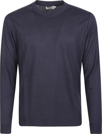 Altea Ronny Langarm T-Shirt - - Knitwear - Herren - Blau - M