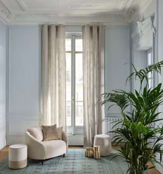 Madura Rideau À Oeillets Korie Chiné naturel et grisé - BEIGE