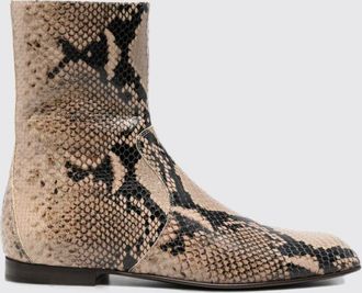 Khaite Colt Stiefeletten aus Leder mit Python-Print und niedrigem Absatz