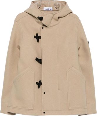 Stone Island Parka Courte Heavy Melton - Homme - Vestes - Beige - Taille: M