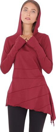 Purewonder Kleid Longshirt Tunika Elfenkleid Zipfelkapuze dr60 Rot XXL